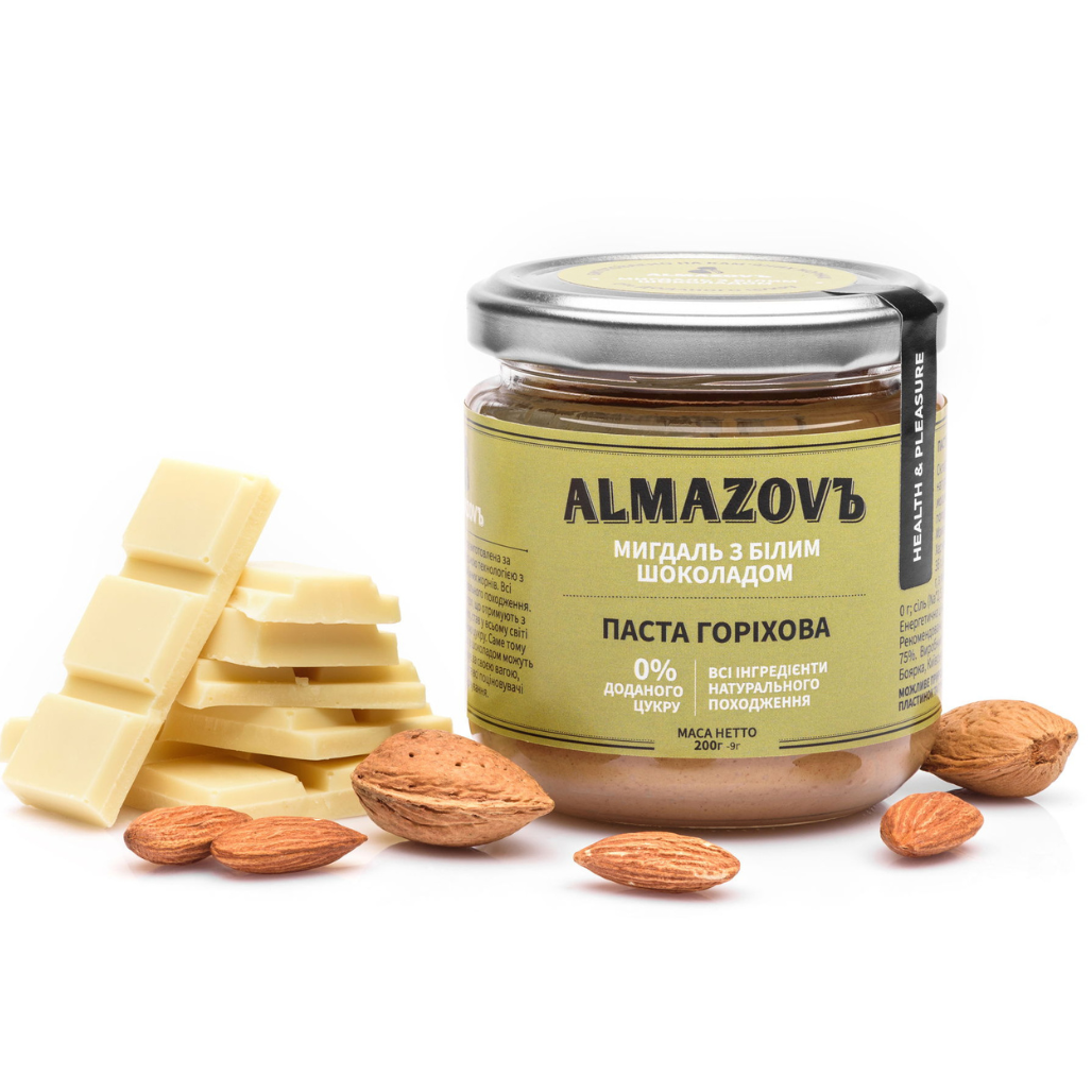 Паста ореховая миндаль с белым шоколадом | 0% сахара - WOWFoods ...